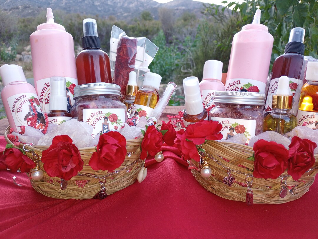 Awaken Rose Gift Basket - Etsy