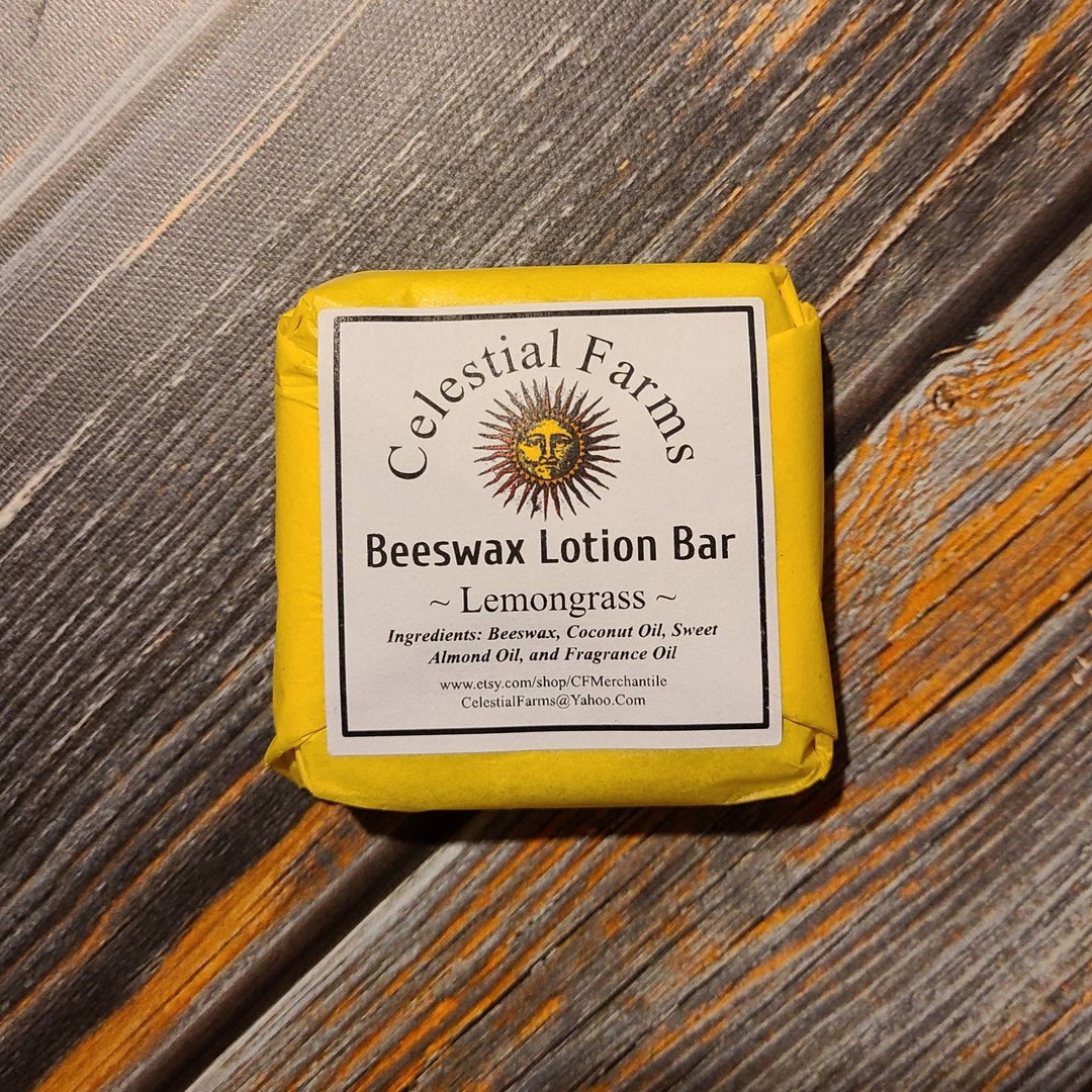 Lotion Bar - Natural Bees Wax Solid Lotion- Lemongrass - Beeswax ...