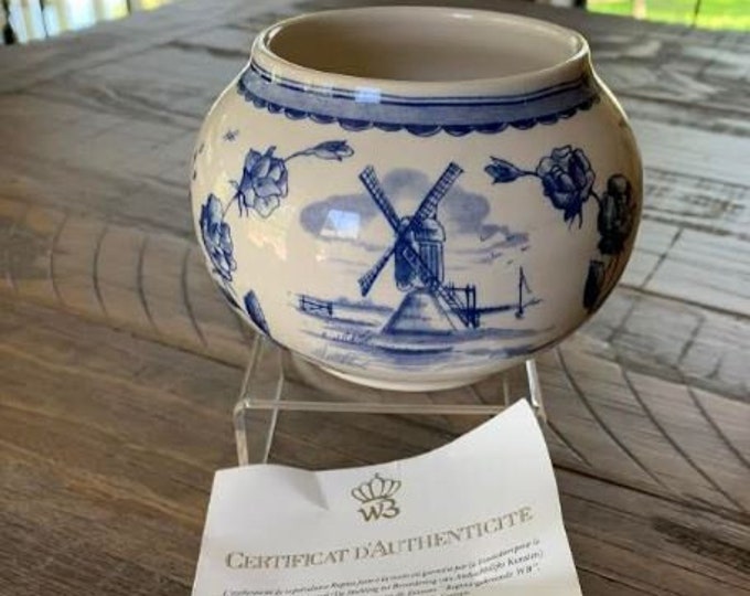 Ltd. Ed. Royal Delft Blue "regina" Delfts Holland Handwerk Round Vase W ...