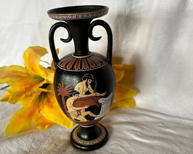 Ancient Greek Amphora Vase Pottery Louvre Museum Replica Sacrifice of ...