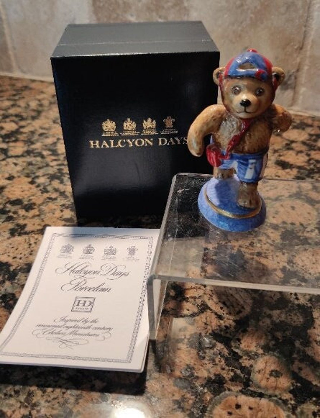 BOXED Halcyon Days Enamels 1999 Teddy of the Year Halcyon Days Bonbonniere Walkman 1999 Teddy ...