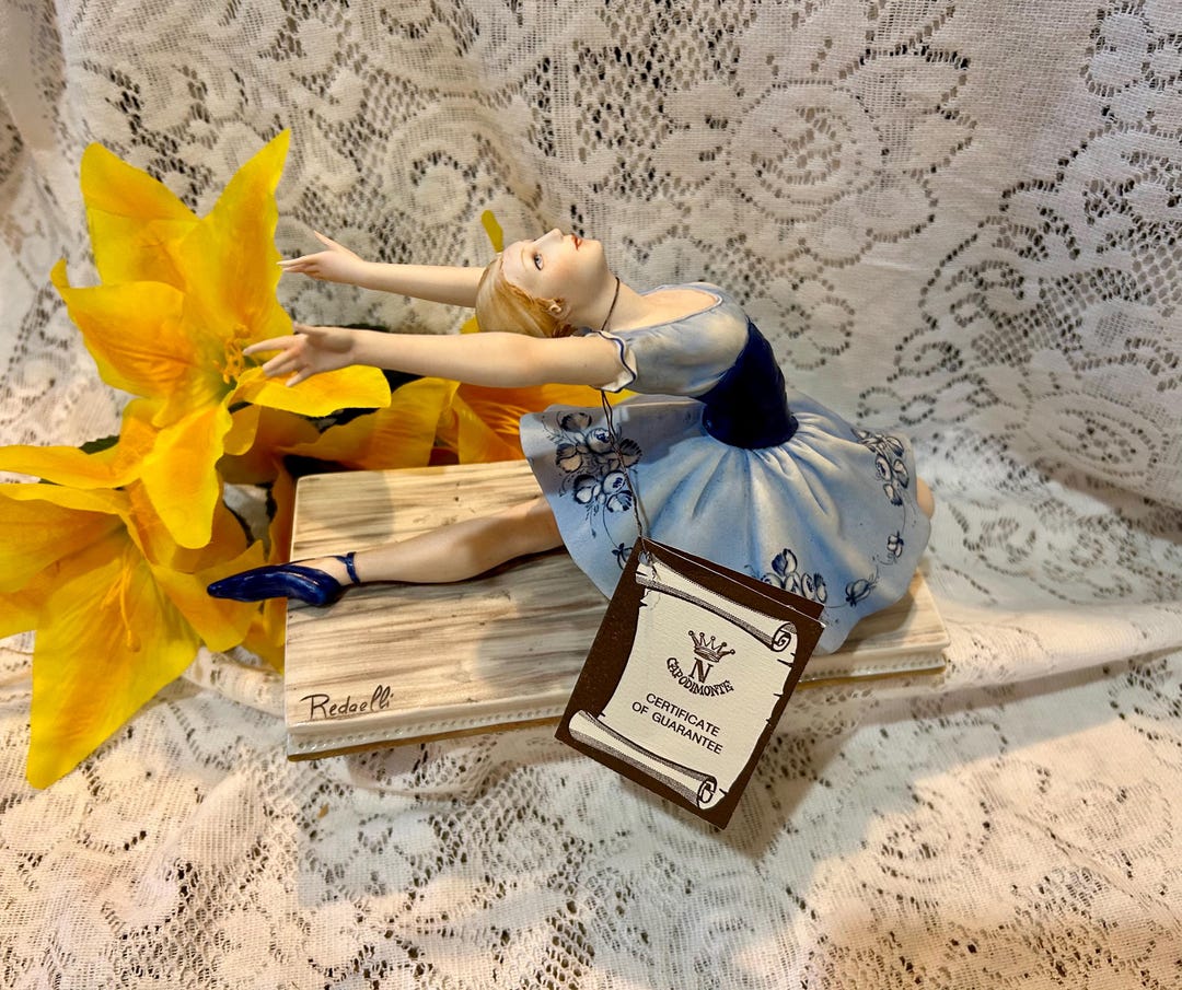 RARE Vintage Capodimonte Signed Redaelli Large 10" X 6.5" Ballerina ...