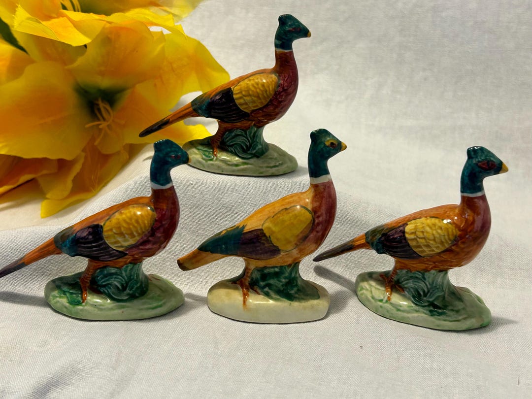 Three Beswick Pheasant Figurines Second Version With Straight Tail No ...