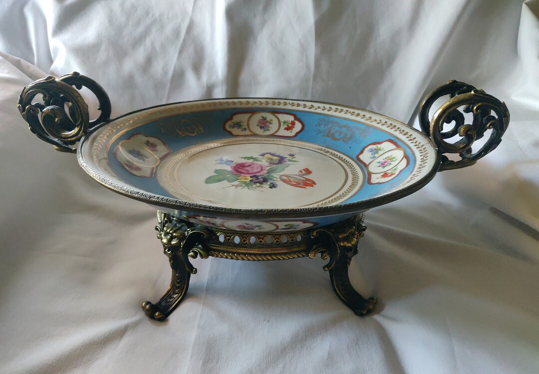 Beautiful dominic Porcelain Ornate Bronze Mounted 4-footed Lion Faces ...