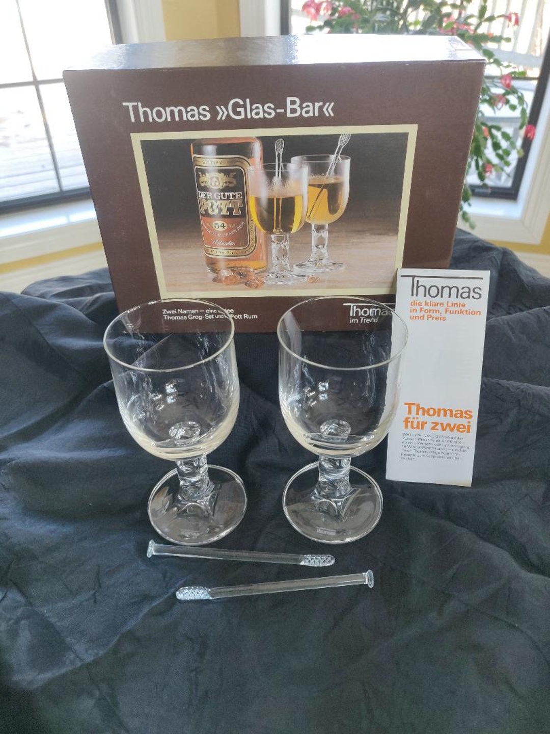 New in Box German THOMAS Glas Bar Grog Set Und Pott Rum - 2 New ...