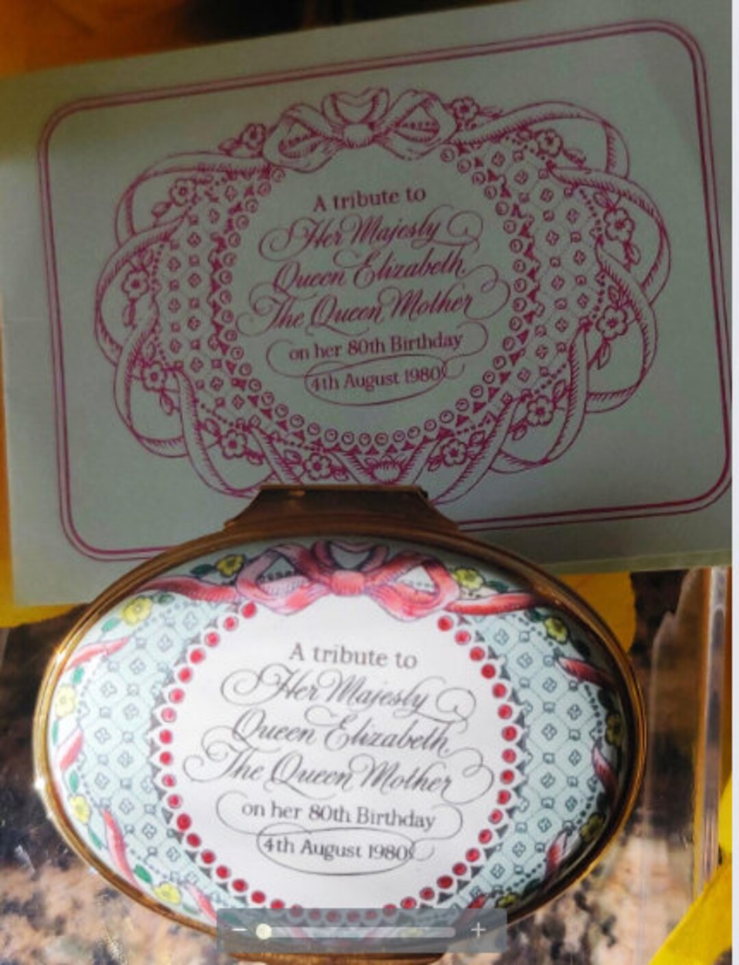 Halcyon Days Enamels Queen Mother Hinged Trinket Box Ltd Ed 711/1000 A ...