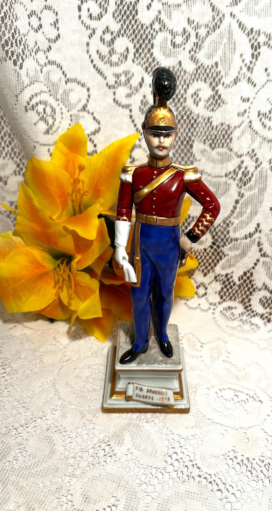 Porcelain 7th Dragoon Guards-1829 British Cavalry Soldier 10" Tall ...