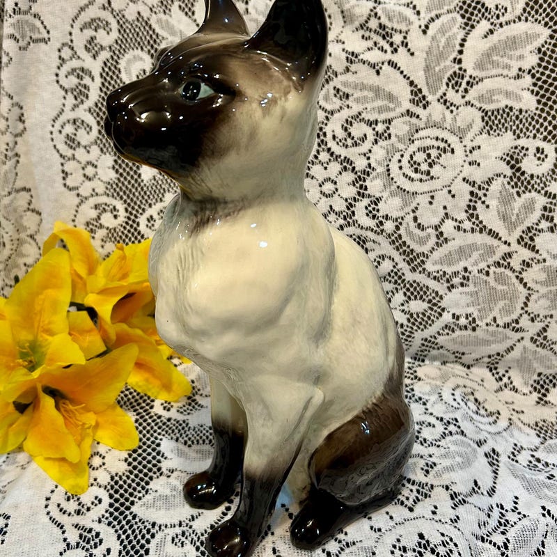 Siamese Cat Statue - Etsy