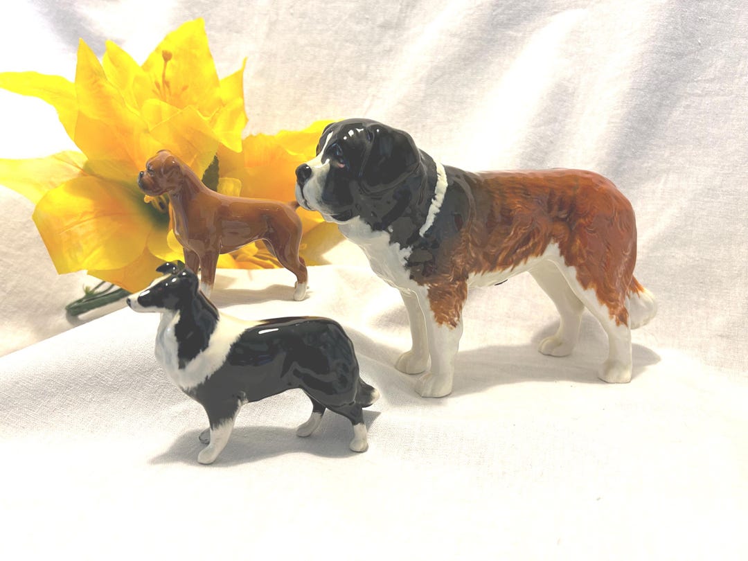 Beswick Porcelain Dog Figurine 1-st Bernard 5.5" X 9" Corna Garth ...
