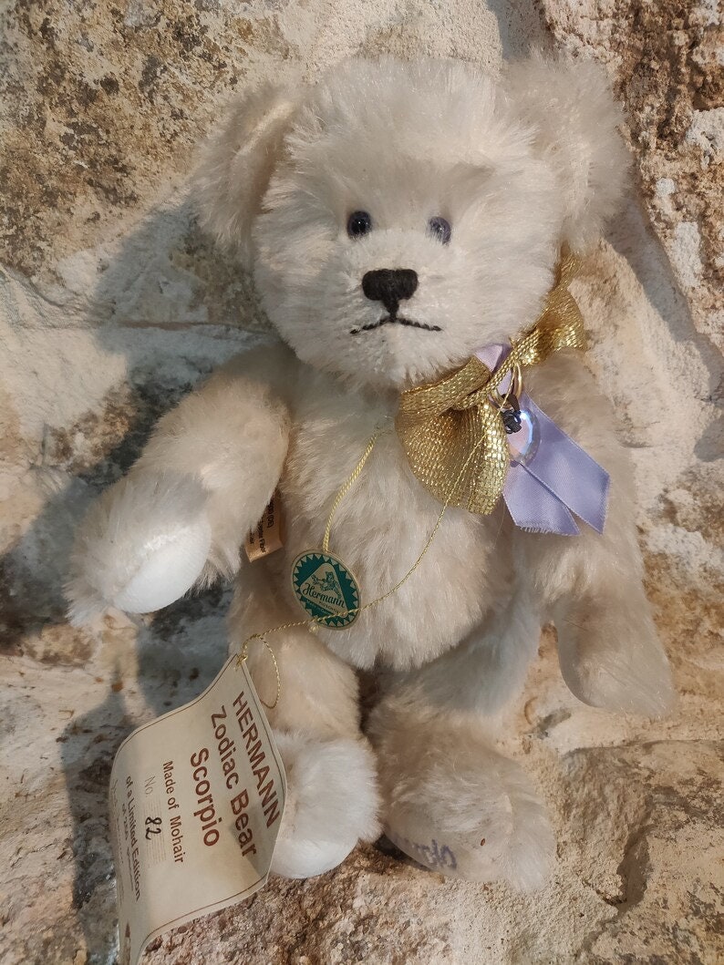 RARE Hermann Zodiac Bear SCORPIO Bear Limited Ed #82/250 Mohair Teddy ...