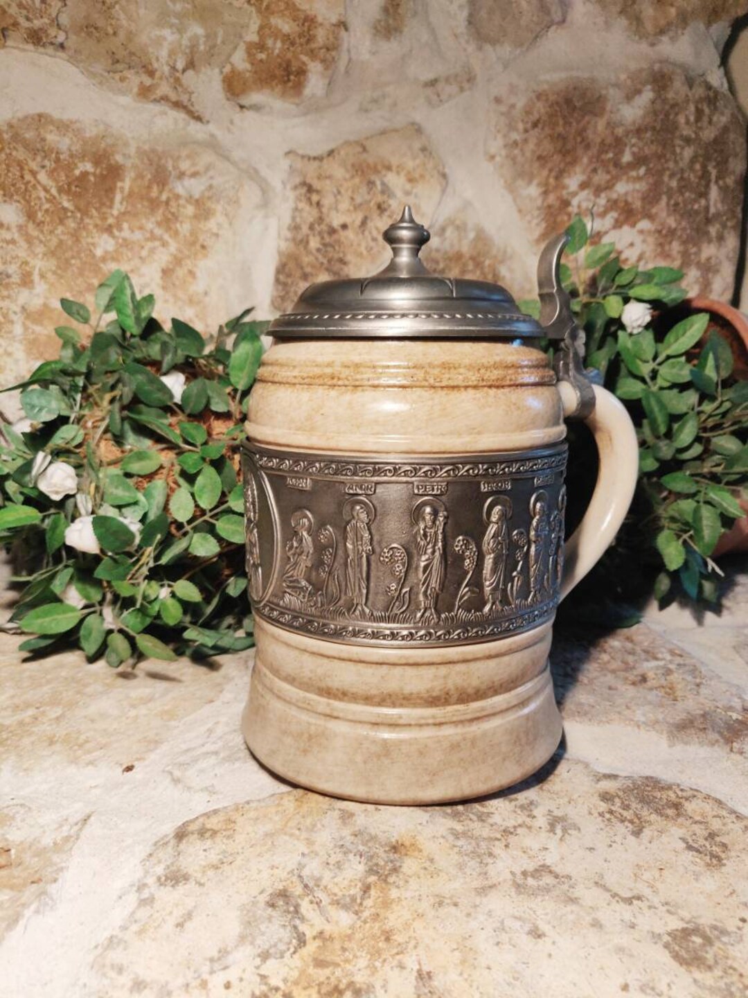 LARGE GERZIT W. Germany 12 Apostles Beer Stein-german Tankard - Etsy