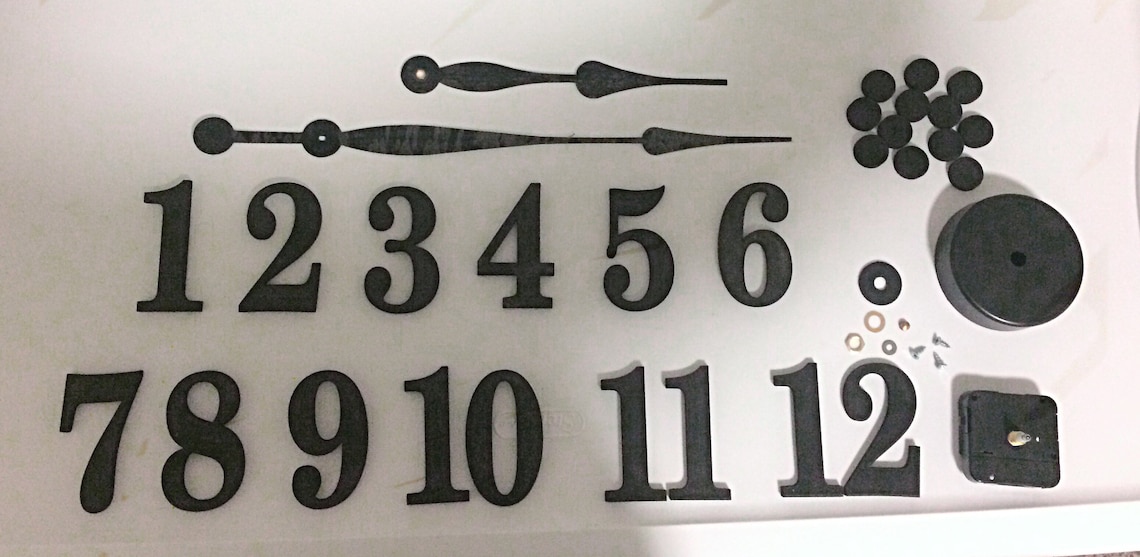 Large Wall Clock Kit with Raised Numbers | Etsy