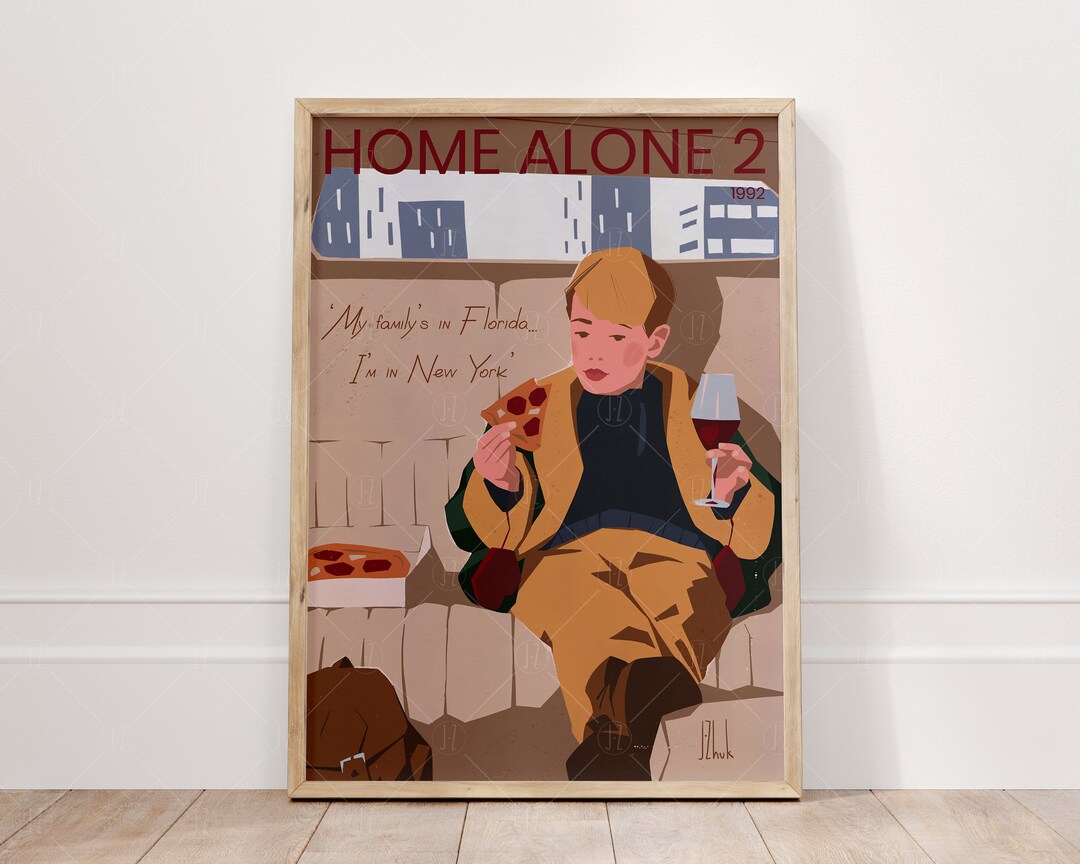 Home Alone, Wall Décor, Movie Poster, Modern Wall Art, Minimalist ...