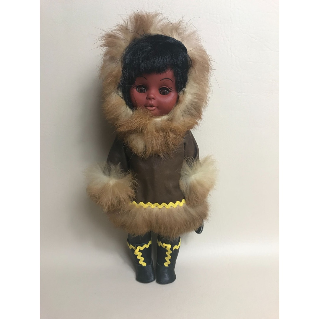 Vintage Inuit Doll Eskimo Real Fur Trimmed Clothing - Etsy