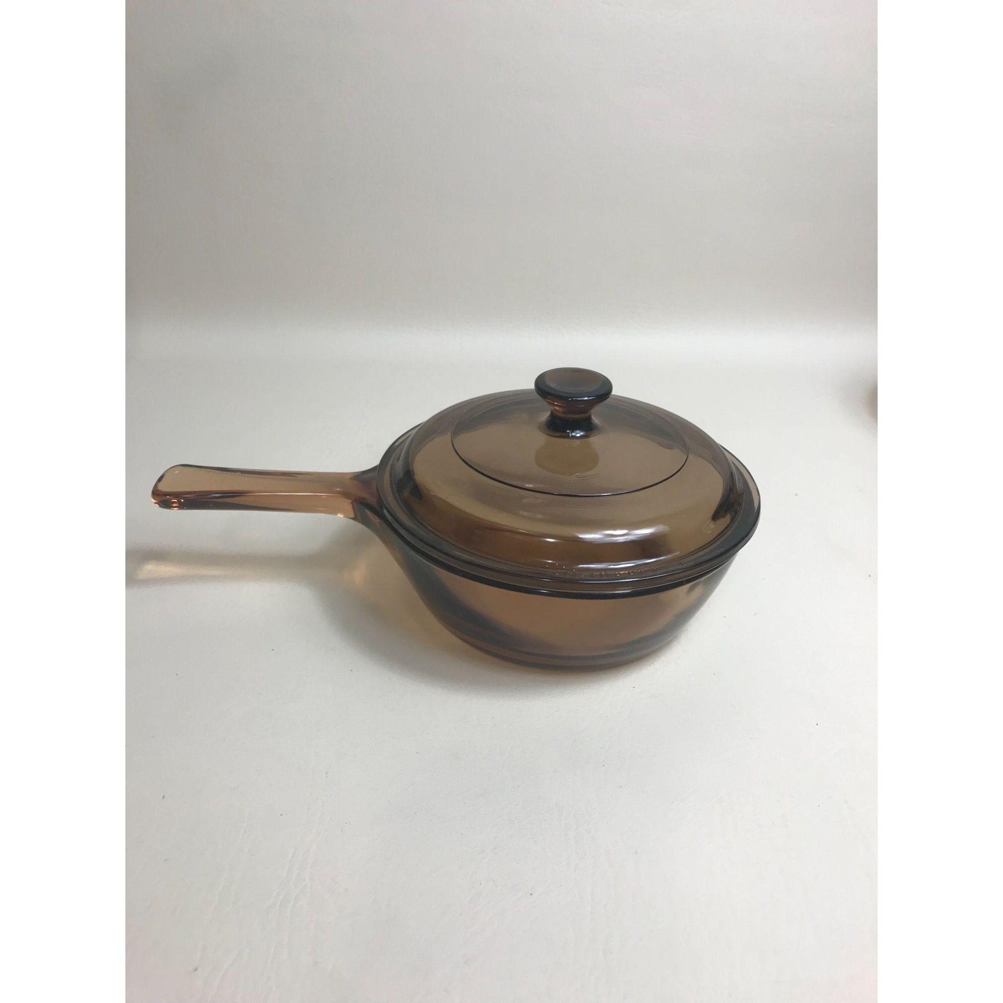 Pans Vintage 1980s CorningWare .5 L Vision Amber Saucepan Saucepot ...