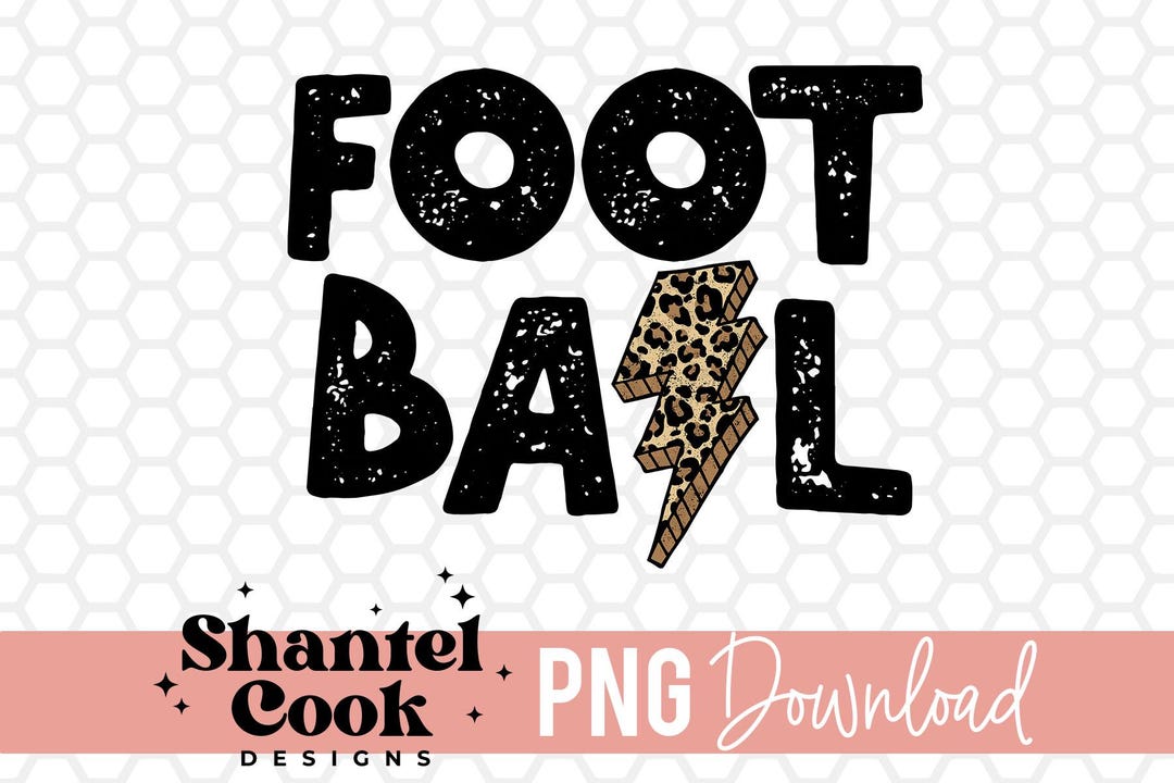 Football Lightning Bolt Digital Download PNG, Design for Sublimation ...