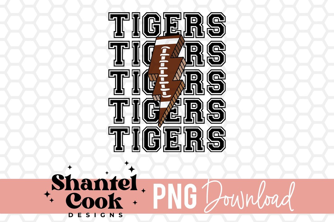 Football Tigers Stacked, Tiger Mascot Digital Download PNG, Cheetah ...