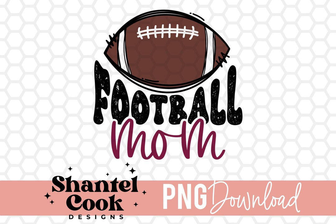 Football Mom Maroon Digital Download PNG, Design for Sublimation, DTF ...
