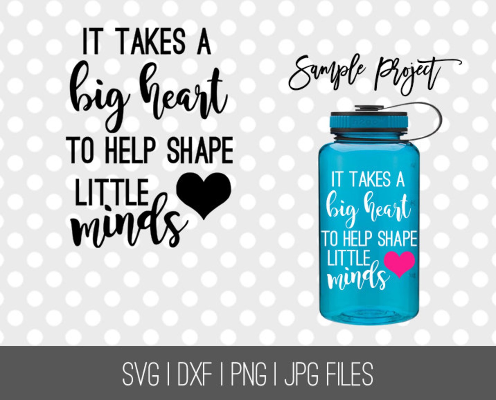 TEACHER Appreciation It Takes a BIG Heart to Help Shape Little Minds ...