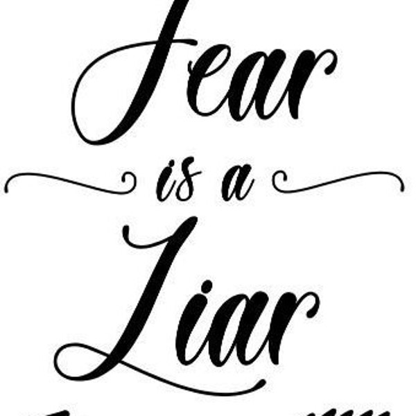 Fear is a Liar - Etsy