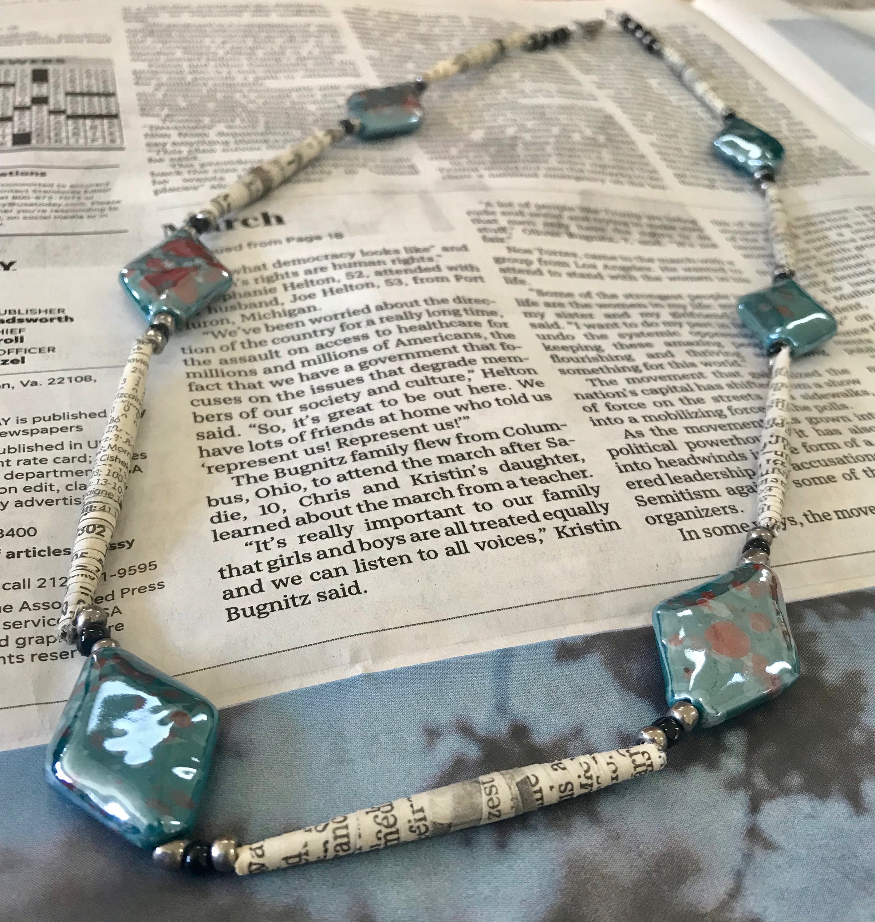 Newspaper Necklace - Etsy