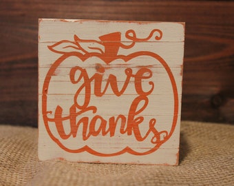 Give thanks blocks | Etsy
