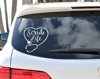 Scrub Life Decal | Etsy