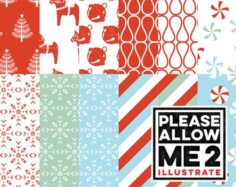 Paper Chains Christmas Clip Art: Digital or Printable for Scrapbooks ...