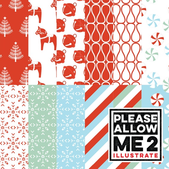 Gingerbread Christmas Paper Pack: Digital or Printable for | Etsy