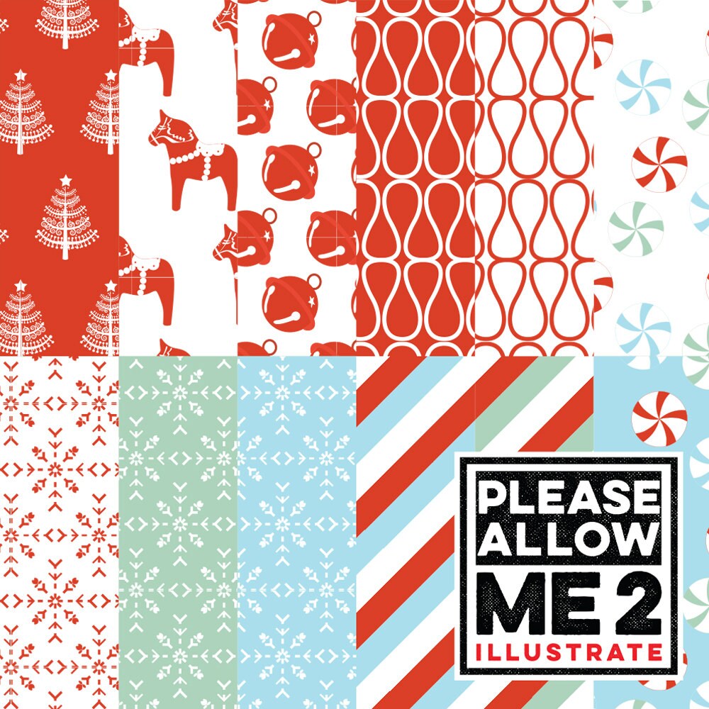 Gingerbread Christmas Paper Pack: Digital or Printable for Scrapbooks ...