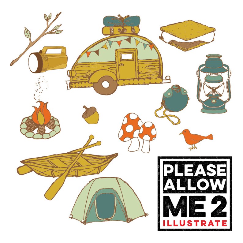 Camporee Clip Art: Digital or Printable for Scrapbooks, Party Invites ...