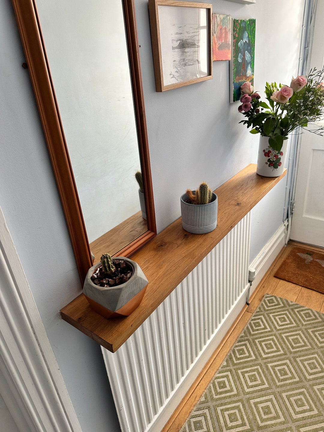 Solid Oak Radiator Shelf - Etsy