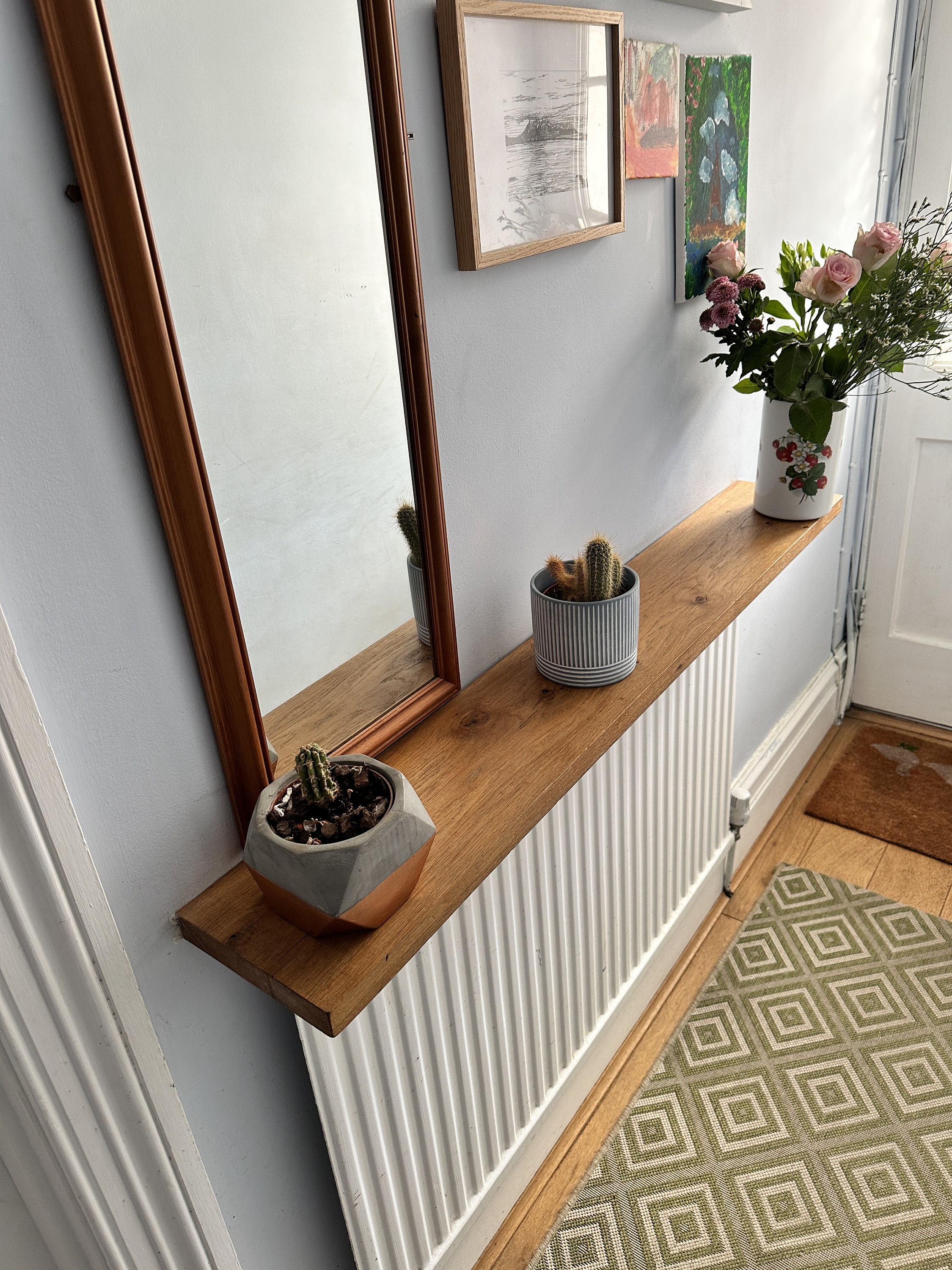 Solid Oak Radiator Shelf - Etsy