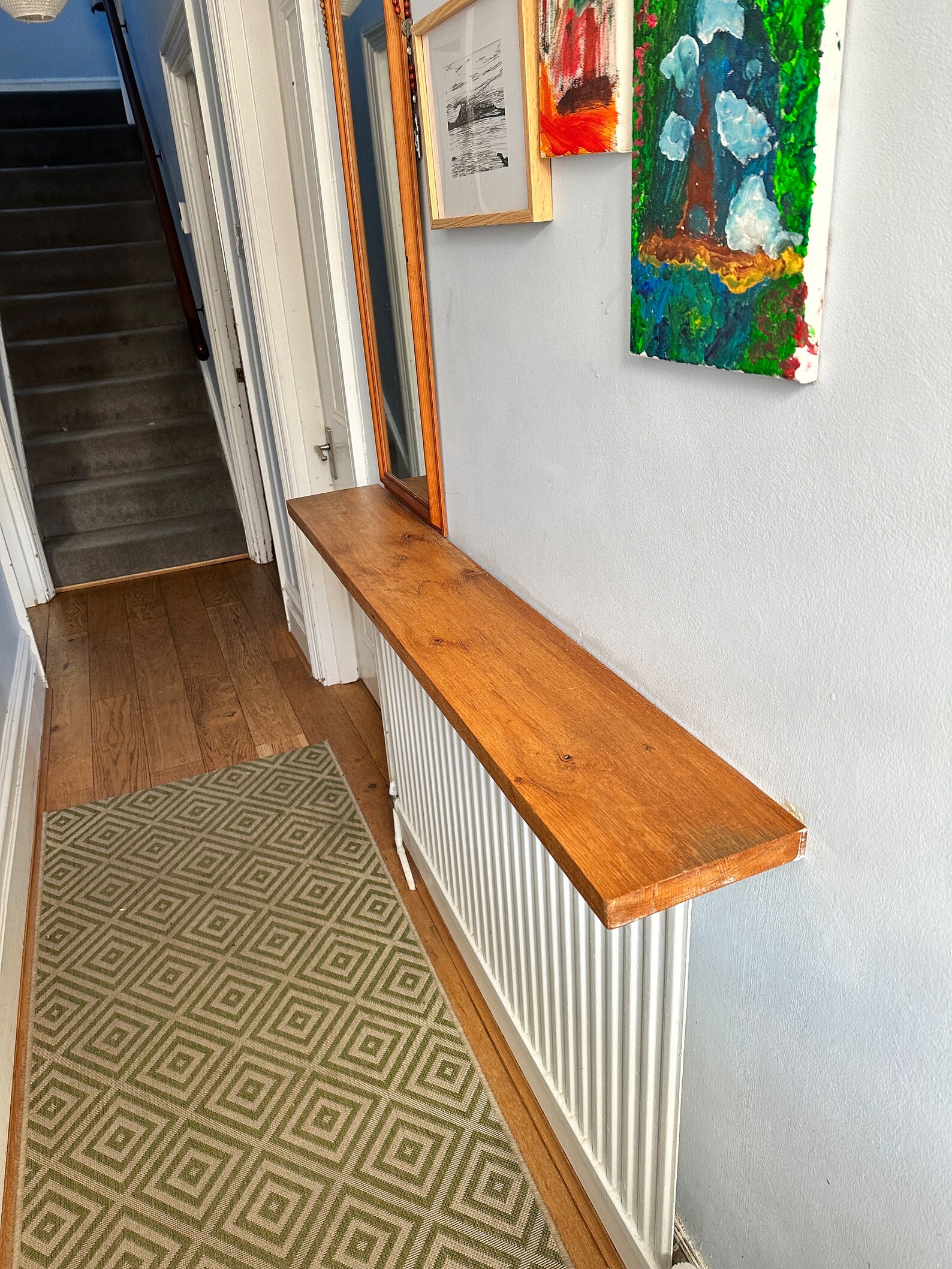 Solid Oak Radiator Shelf - Etsy