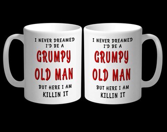 Grumpy old man mug | Etsy