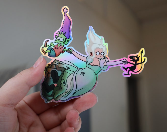Disenchantment Holographic Sticker. Elfo, Bean & Luci. - Etsy