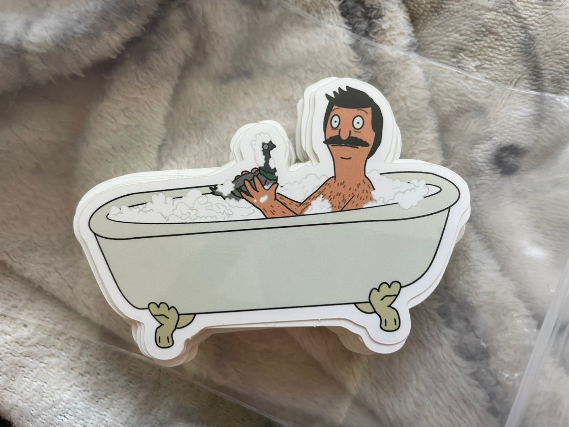 Bobs Burgers Bob in the Tub With Pigeon Gloss Sticker - Etsy Canada