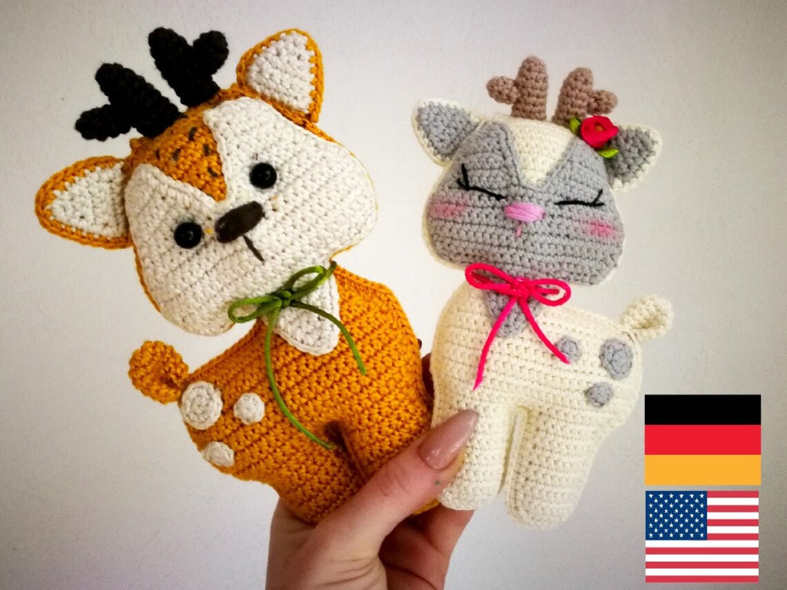 Crochet Pattern Cute Deer. | Etsy