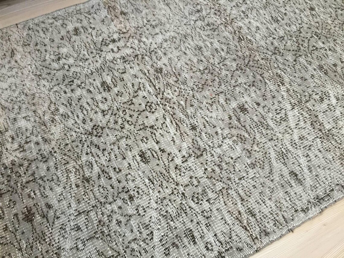 Gray Vintage Rughandwoven Decorative Turkish Vintage Wool - Etsy