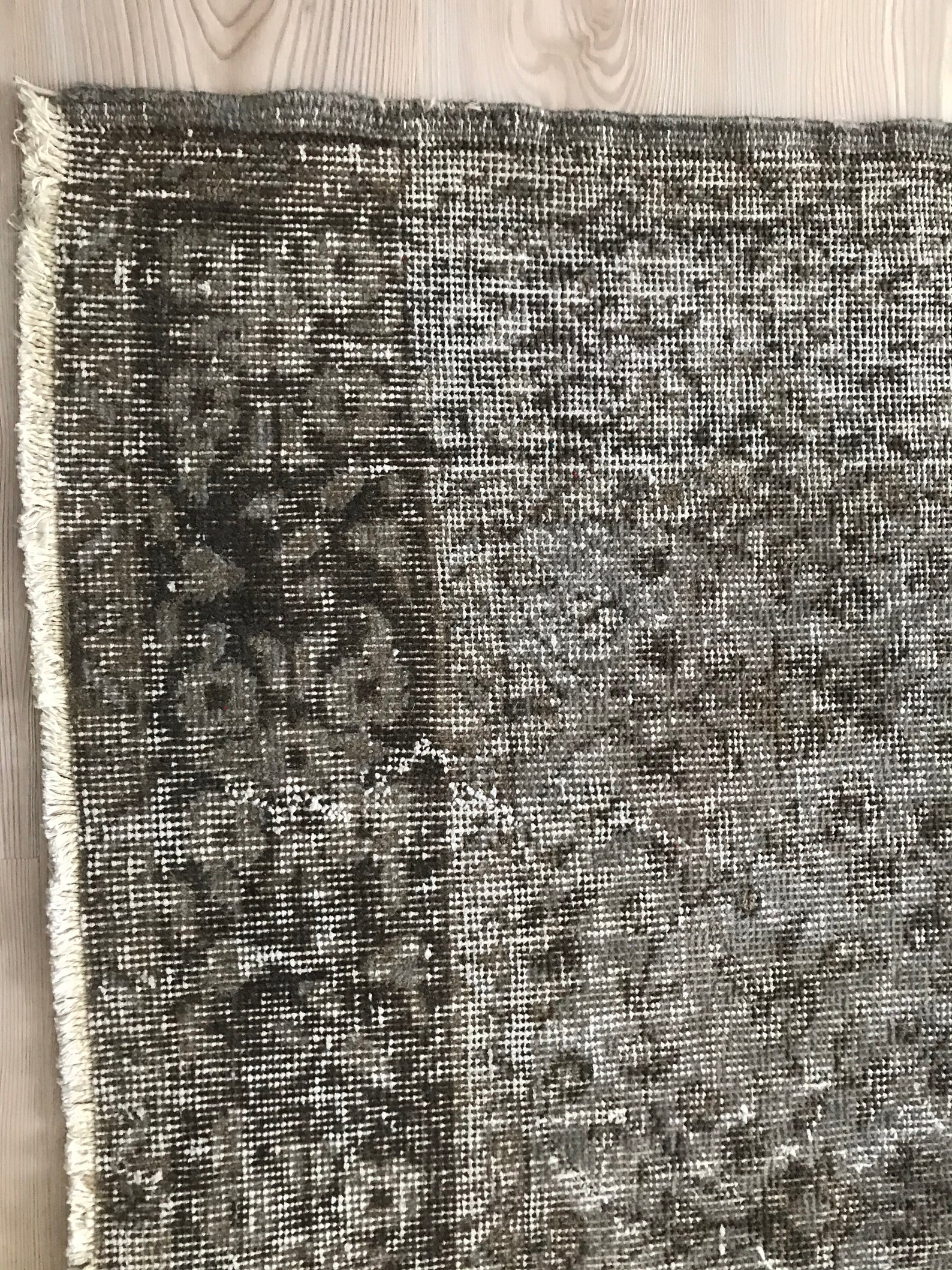 Vintage Gray Rug,handmade Decorative Rug, Oushak Rug, Overdyed Rug ...