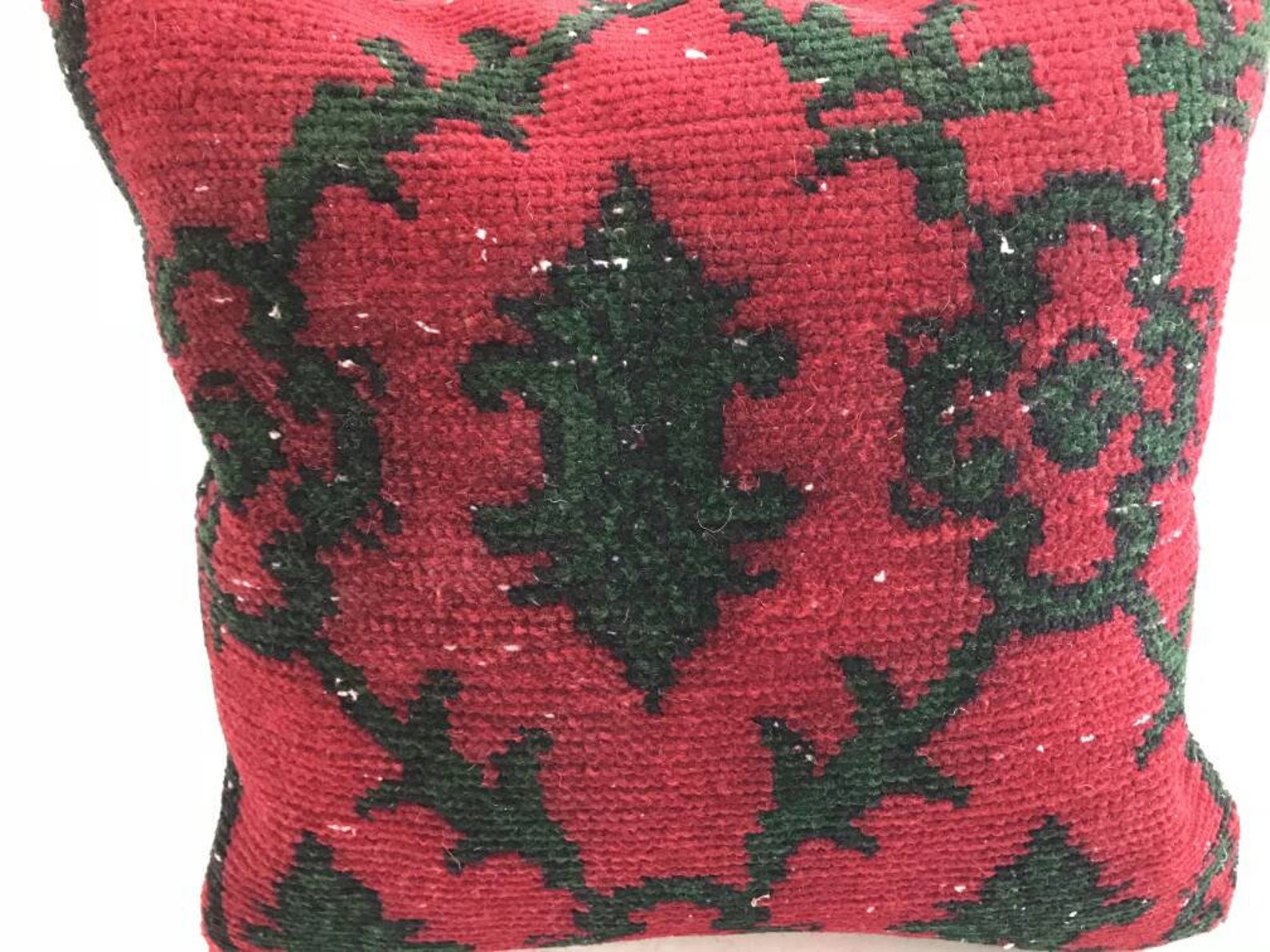 Vintage Pillow Cover, Handmade Decorative Turkish Vintage Wool Kilim ...