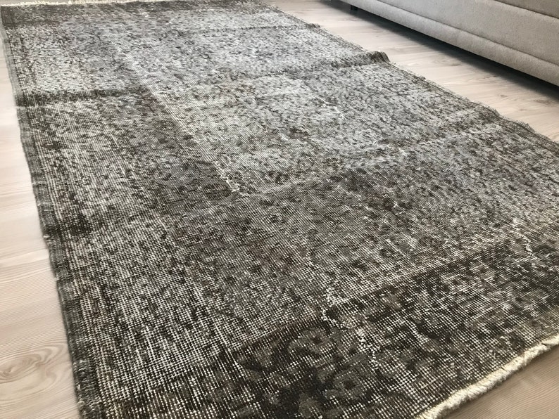 Vintage Gray Rug,handmade Decorative Rug, Oushak Rug, Overdyed Rug ...
