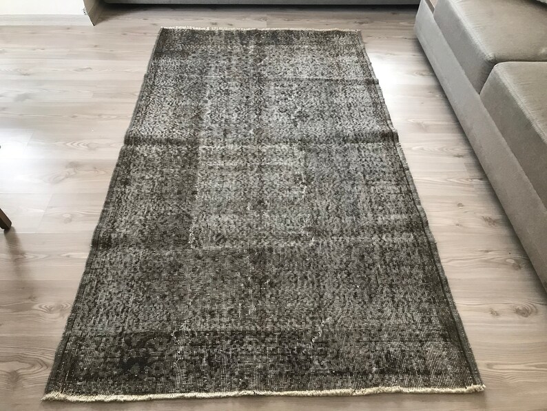 Vintage Gray Rug,handmade Decorative Rug, Oushak Rug, Overdyed Rug ...