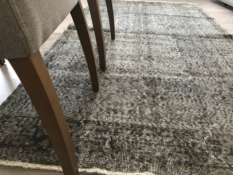 Vintage Gray Rug,handmade Decorative Rug, Oushak Rug, Overdyed Rug ...