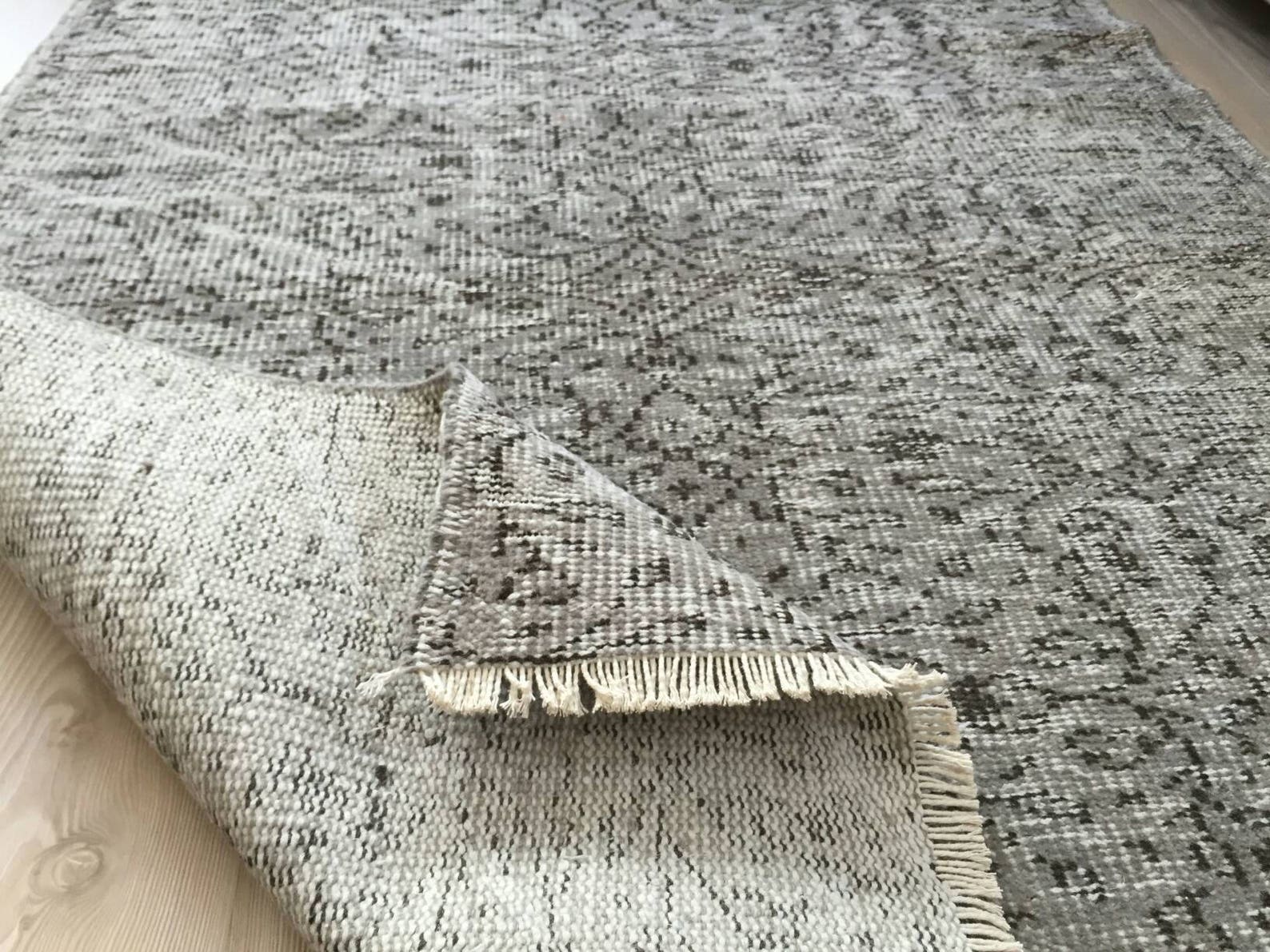 Gray Vintage Rughandwoven Decorative Turkish Vintage Wool - Etsy
