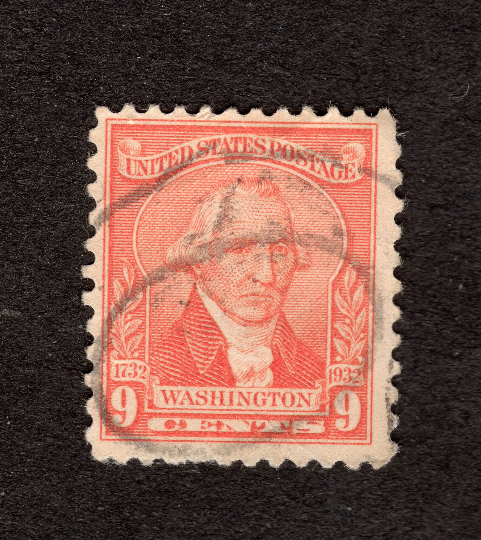 US Postage Stamp 9 cent Washington 714 1932 pale red Perf | Etsy