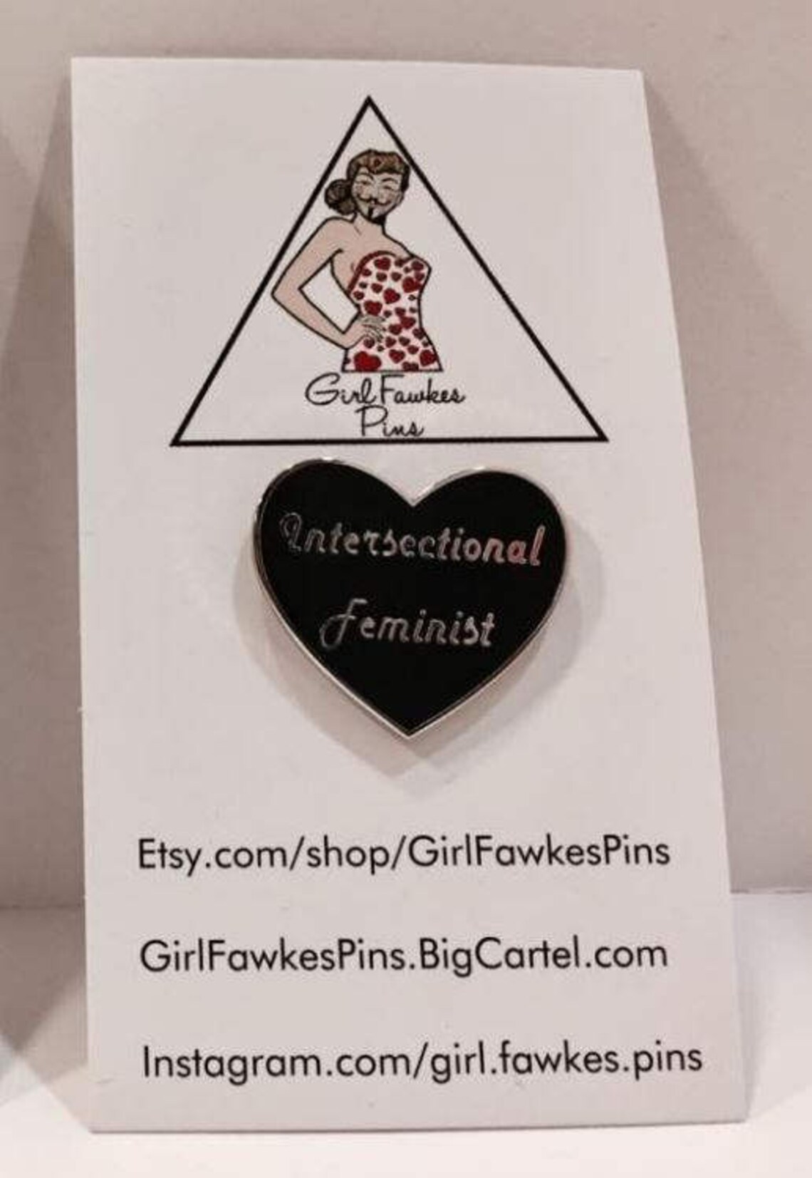 Intersectional Feminist Heart Enamel Pin - Etsy