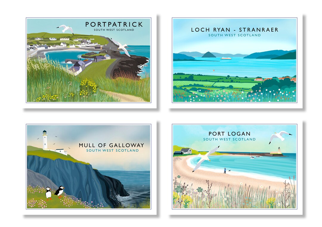 The Rhins of Galloway Greetings Cards or Postcards From Original Art ...