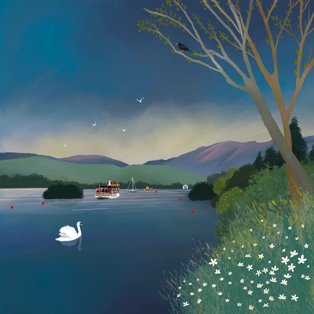 Windermere Signed Print. Wall Art Inspired by a Visit to Windermere in ...