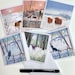 Box of Small Winter Notelets From Original Art. Pack of Six Notelet ...